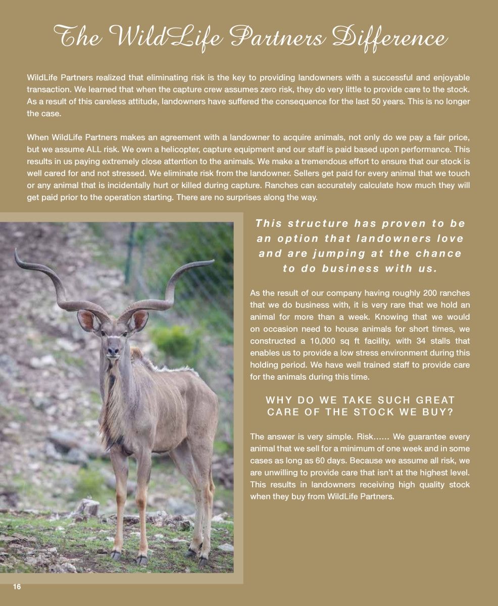Wildlife Partners Summary - WildLife Partners, LLCWildLife Partners, LLC